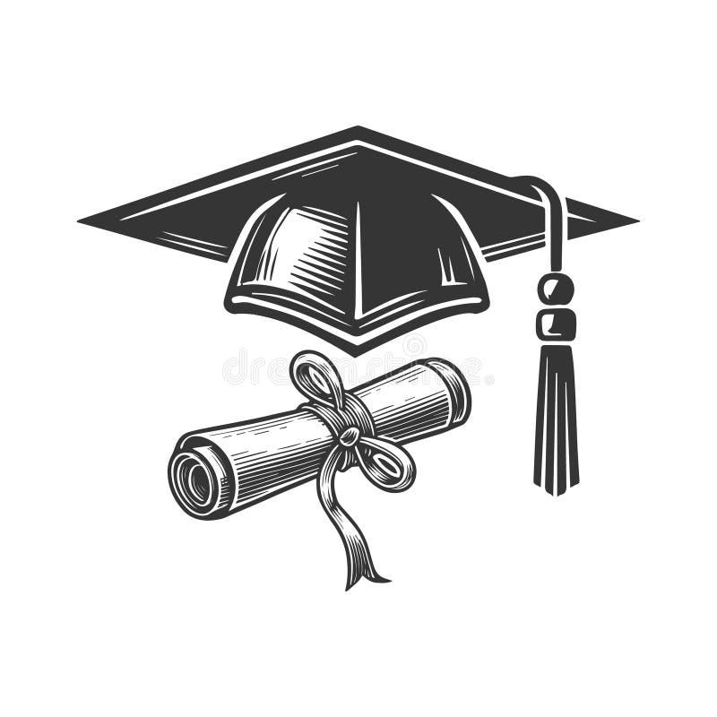 Graduation Vintage Elements Set Design Stock Vector - Illustration of ...