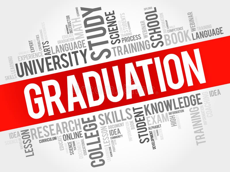 Graduation Word with Graduate Cap, Black and Gold Color, Glitter Dots ...