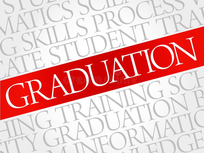 GRADUATION word cloud stock illustration. Illustration of college ...