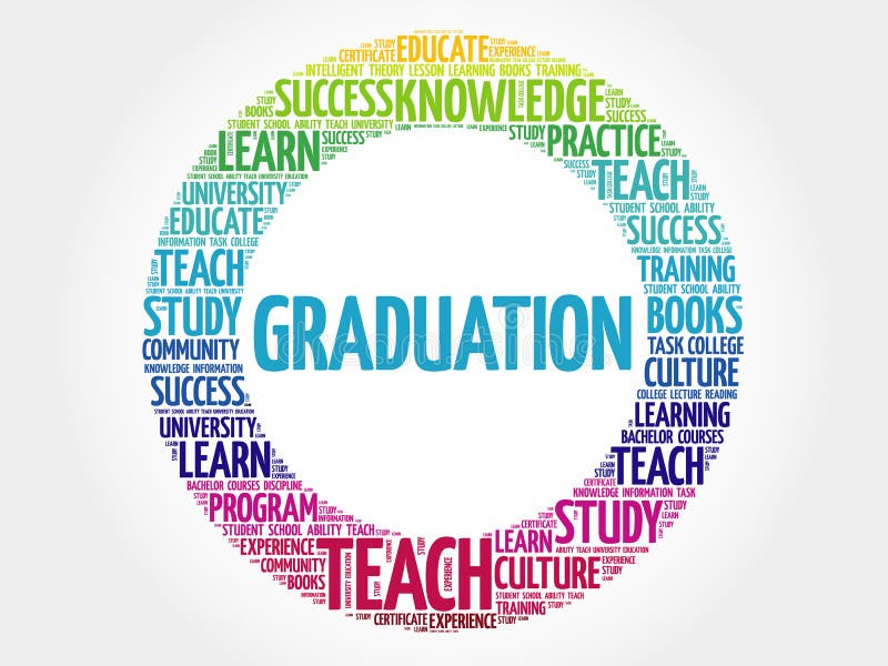 GRADUATION word cloud stock illustration. Illustration of academic ...