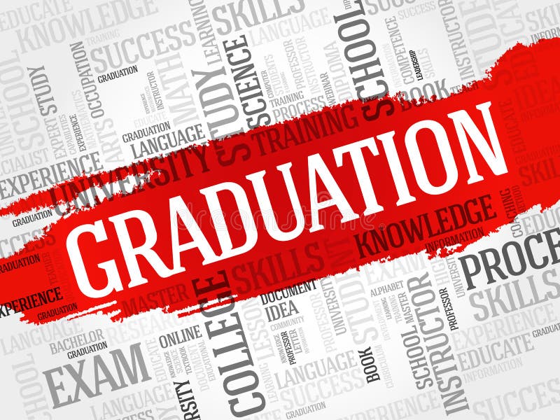 GRADUATION word cloud stock illustration. Illustration of excitement ...