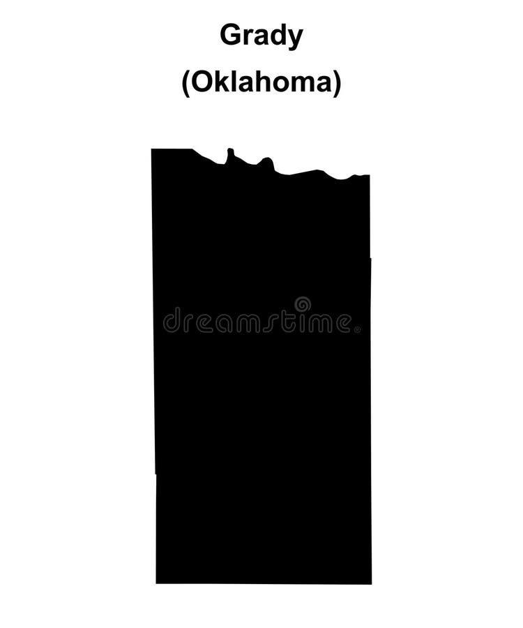 Grady outline map stock vector. Illustration of boundary - 361752155