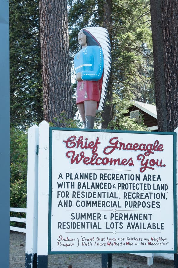 Friendly Little Town of Graeagle, California Stock Photo - Image of ...
