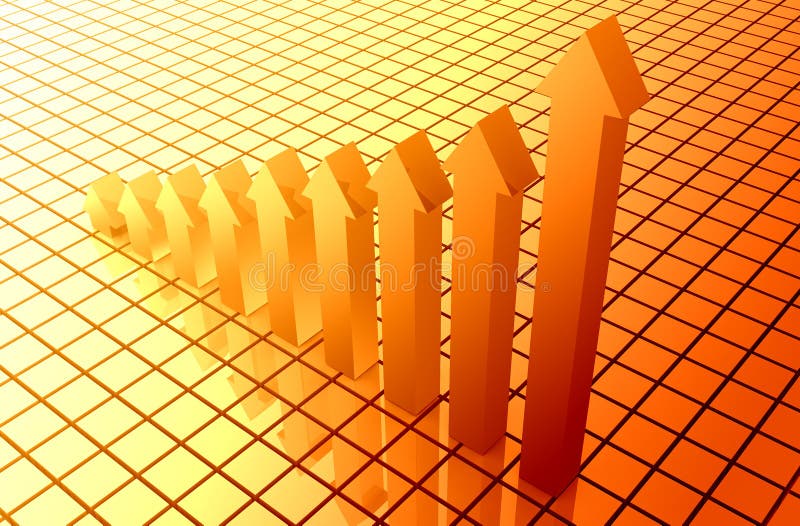 Diagram uppåt stock illustrationer. Illustration av visuellt - 7072716