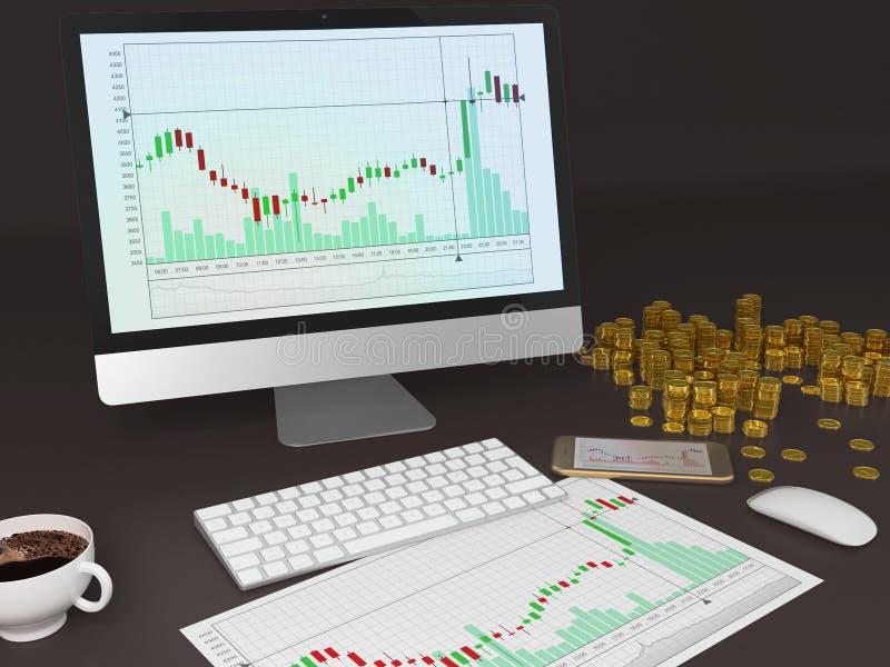 Graf av Crypto-valuta stock illustrationer. Illustration av kommers ...