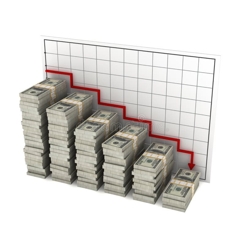 Graf dollars1 stock illustrationer. Illustration av inflation - 11850883