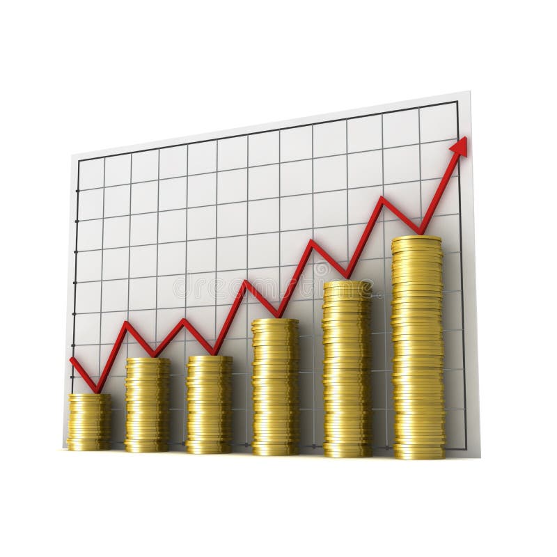 Graf 3d stock illustrationer. Illustration av affär, finans - 10029282