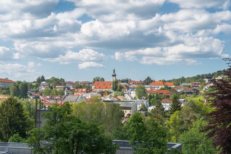 Grafenau in the Bavarian Forest Stock Photo - Image of mountain ...