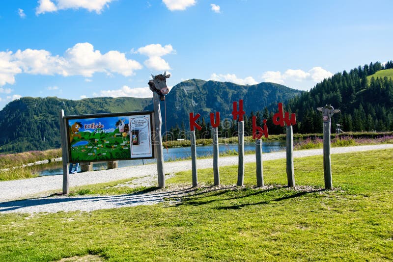 Grafenberg Mountain Peak, Wagrain, Austria Editorial Photography ...