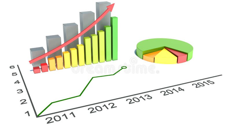 Grafer Av Finansiell Analys Stock Illustrationer - Illustration av ...