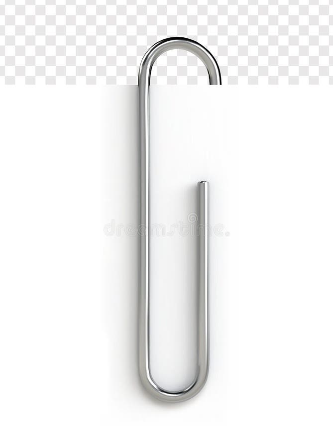 Graffetta Realistica Fermo Metallico Su Fondo Trasparente Illustrazione ...