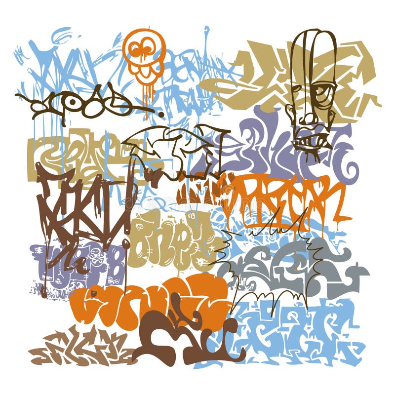 Graffiti street art vector stock vector. Illustration of artwork - 37174147