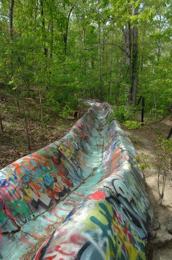 Forest water slide editorial image. Image of woodland - 198178555