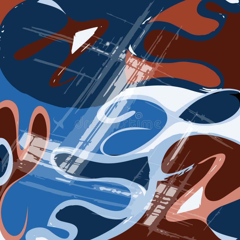 Graffiti Abstract Seamless Pattern Grunge Effect Vector Illustration ...