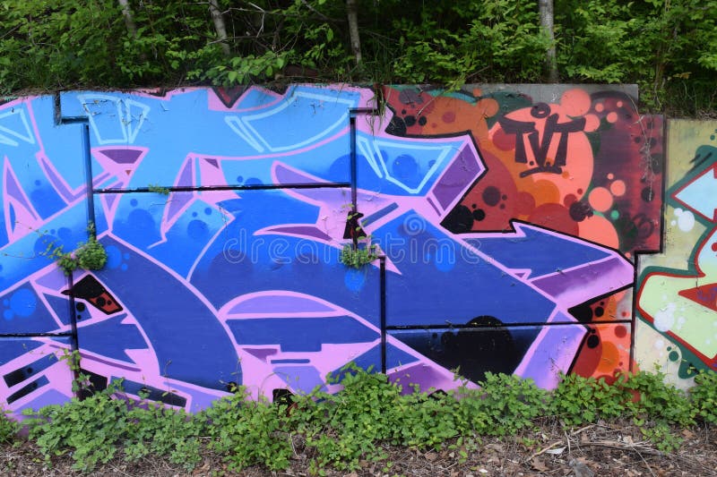 Graffiti Abstract Spray Paint Art Editorial Photography - Image of ...