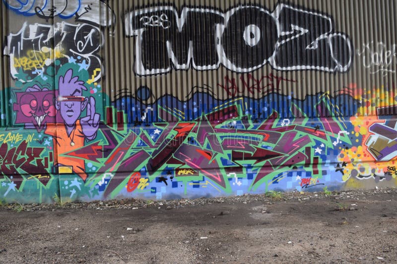 Graffiti Abstract Spray Paint Art Editorial Photography - Image of ...