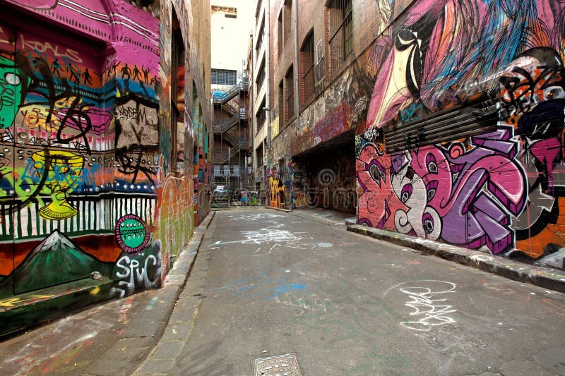 Graffiti Alley editorial photo. Image of alley, escape - 21905216