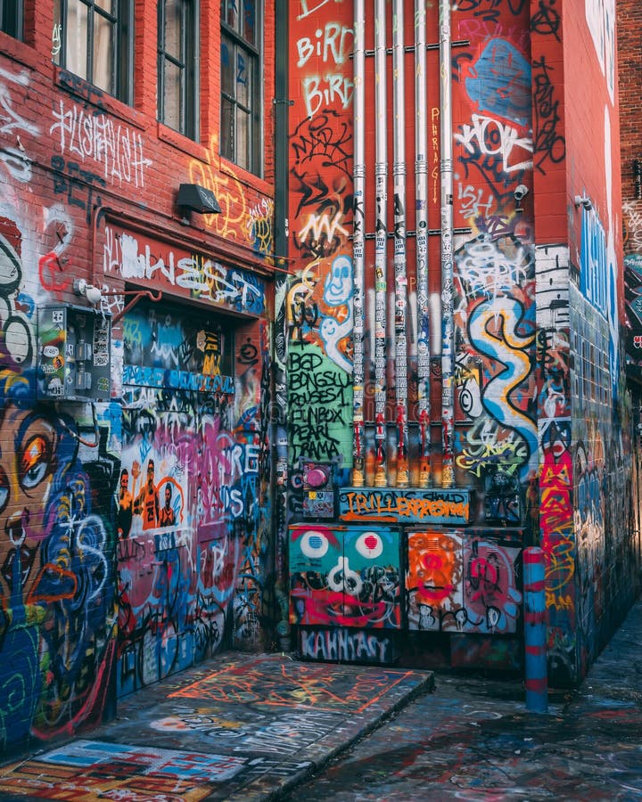 Graffiti Alley, in Station North, Baltimore, Maryland Editorial ...