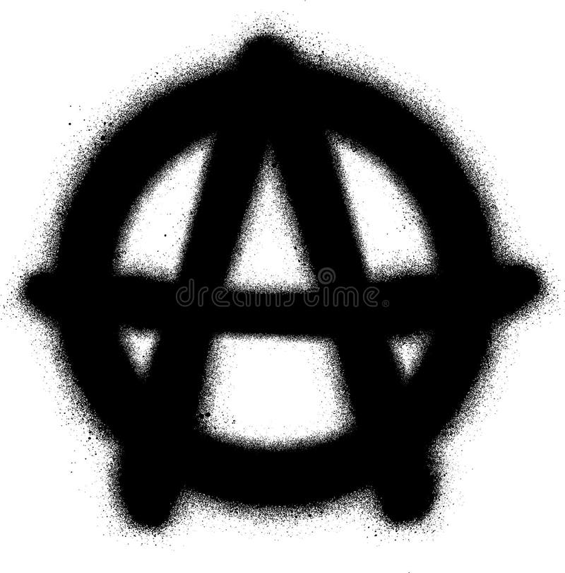 Graffiti Anarchy Sign Sprayed on White Isolated Background Stock ...