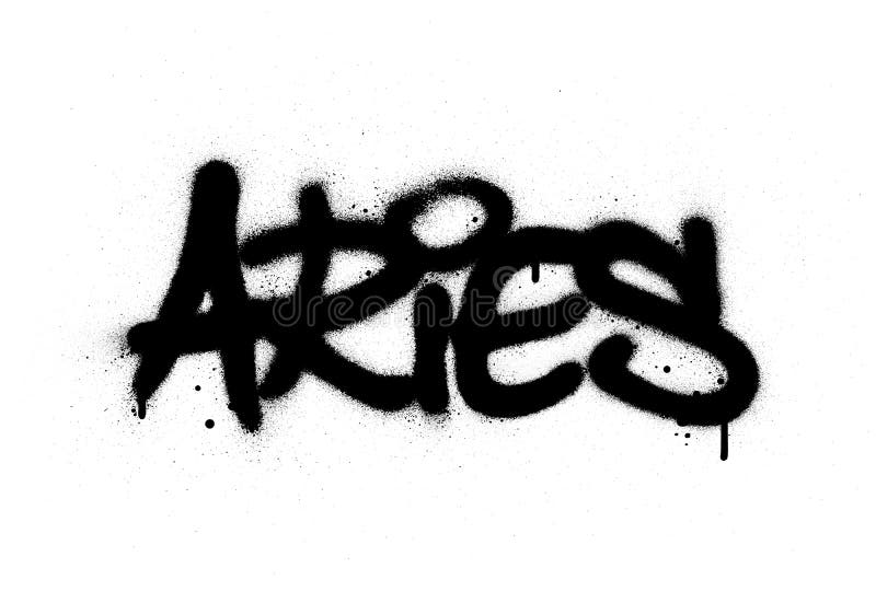 Aries black white stock vector. Illustration of tattoo - 40865939