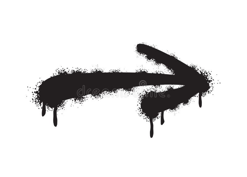 Graffiti Arrow with Overspray in Black Over White Stock Vector ...