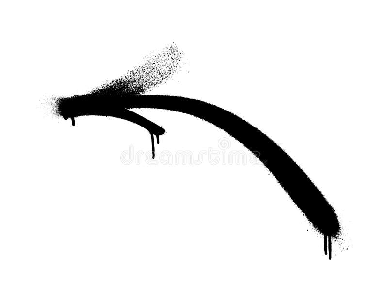 Graffiti Arrow with Overspray in Black Over White. Stock Vector ...