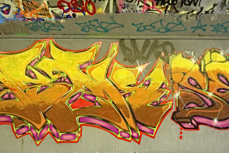 Graffiti Art editorial photo. Illustration of orange, graffiti - 8440516