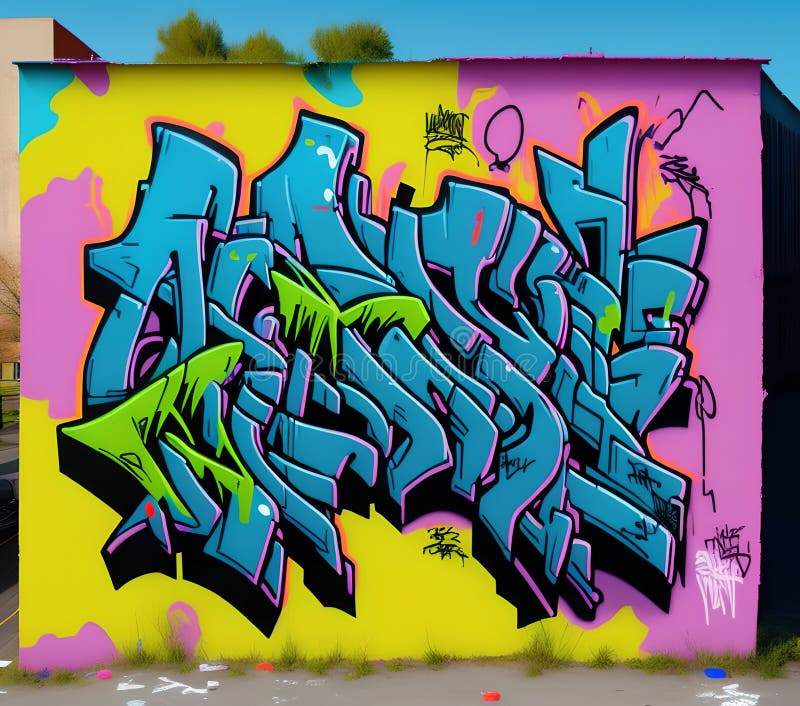 Graffiti Art, Generative AI Illustration Stock Illustration ...