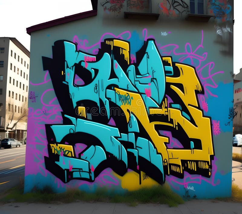 Graffiti Art, Generative AI Illustration Stock Illustration ...