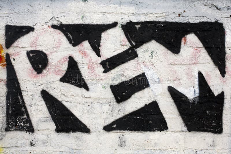 Graffiti Art on a Lonely Brick Wall Editorial Image - Image of hidden ...