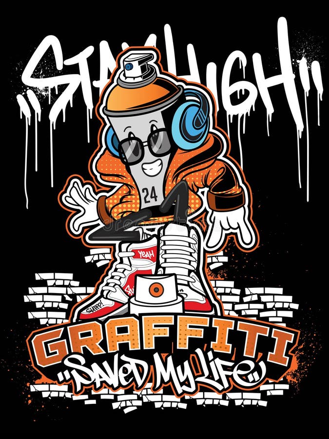 Graffiti Art Urban Vector Illustration. Graffiti Design Artwork. Stock ...