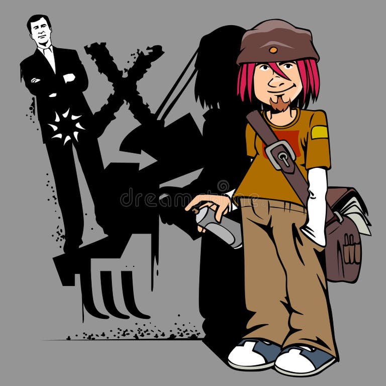 Cartoon Teenager Graffiti Artist Stock Illustrations – 160 Cartoon ...
