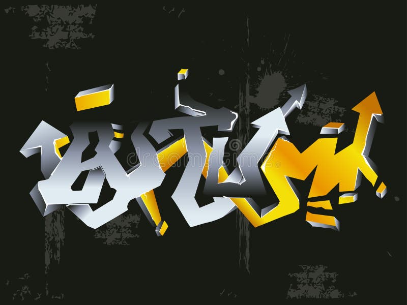 Graffiti autumn stock vector. Illustration of city, drop - 3944781