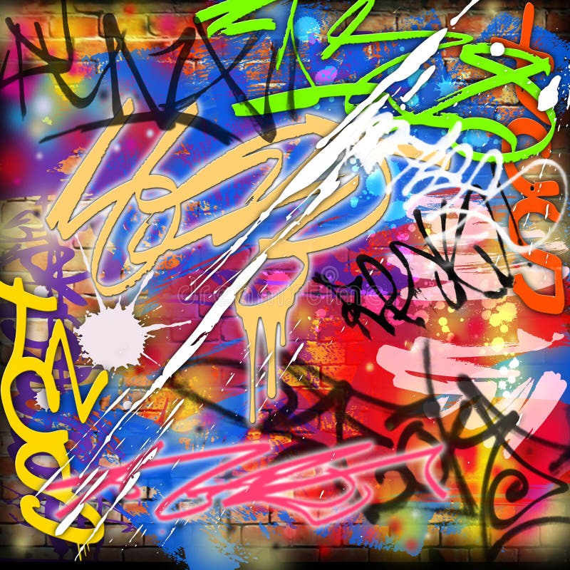 Graffiti Skate Roller Background 02 Stock Vector - Illustration of ...