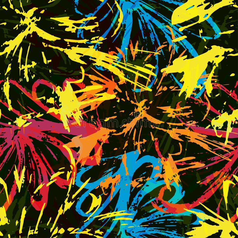 Graffiti Background Seamless Texture Stock Vector - Illustration of ...