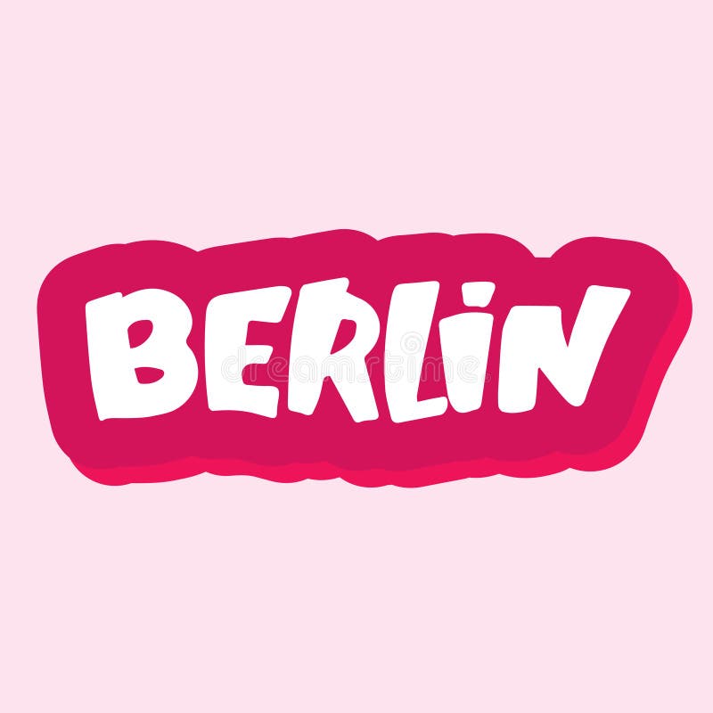 Graffiti Berlin Word Sprayed in Black Over White Stock Vector ...