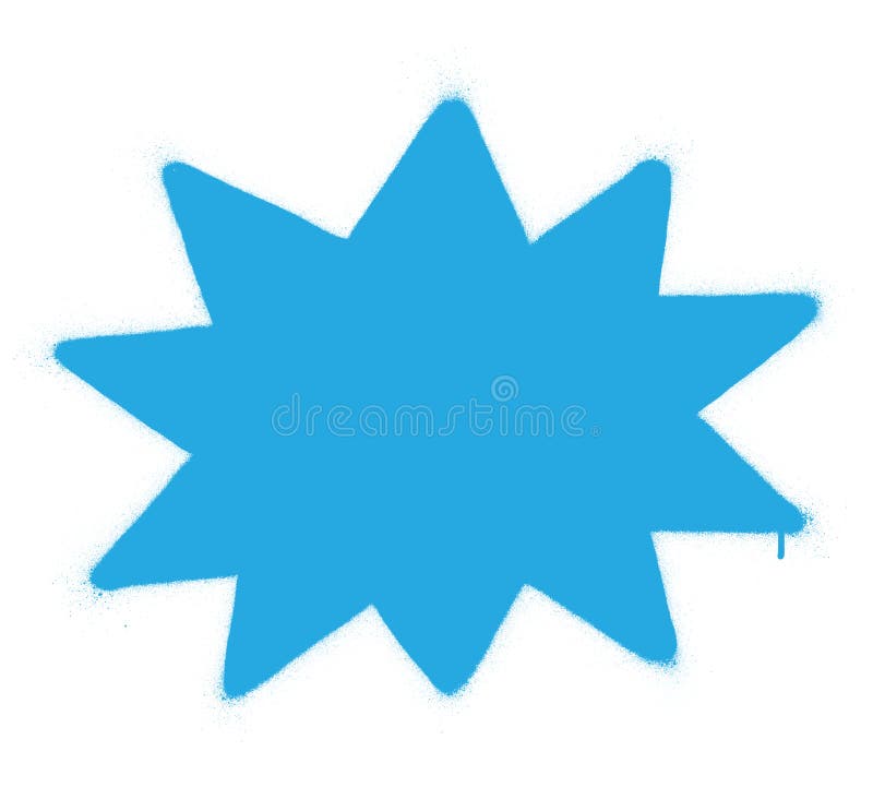 Graffiti Blue Star Sticker Sprayed in Blue Over White Stock Vector ...