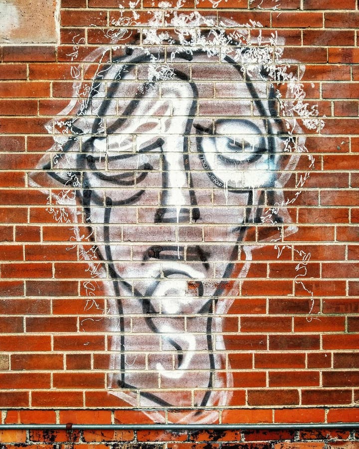 Graffiti Brick Wall Art Scale Alley In Germany Editorial Stock Image ...