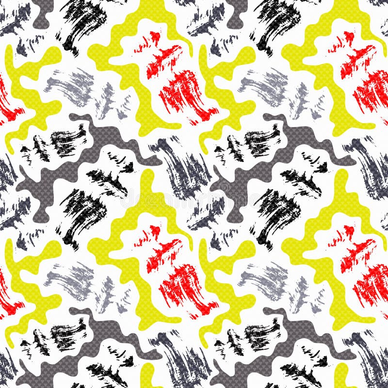 Graffiti Bright Seamless Pattern on a White Background Vector ...