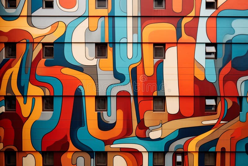 Graffiti on a Building Forming an Abstract Background Stock ...