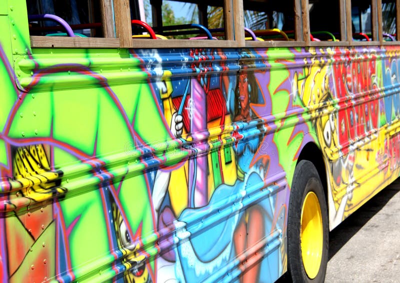 Colorful Hippie Bus stock photo. Image of unique, transportation - 815592