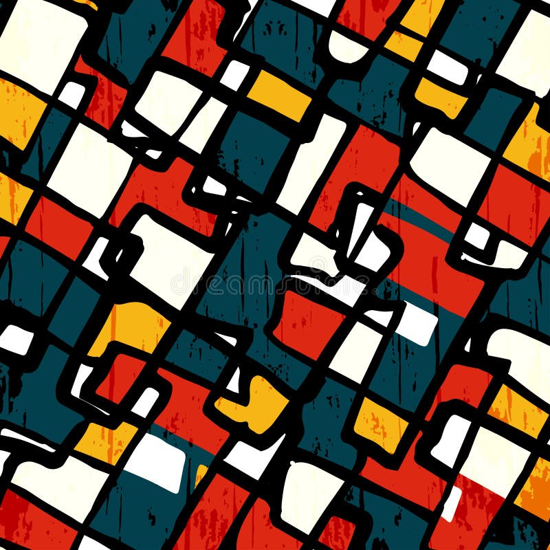 Graffiti Colored Geometrical Objects Illustration Stock Illustration ...