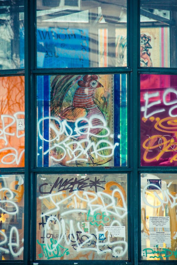 Graffiti editorial stock photo. Image of spray, street - 59219758