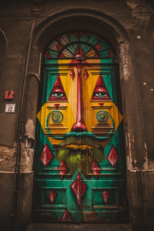 Graffiti Door Budapest,Hungary Editorial Stock Image - Image of hungary ...