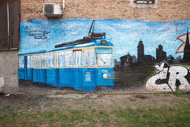 Graffiti in Croatia editorial stock image. Image of subversive - 50861359