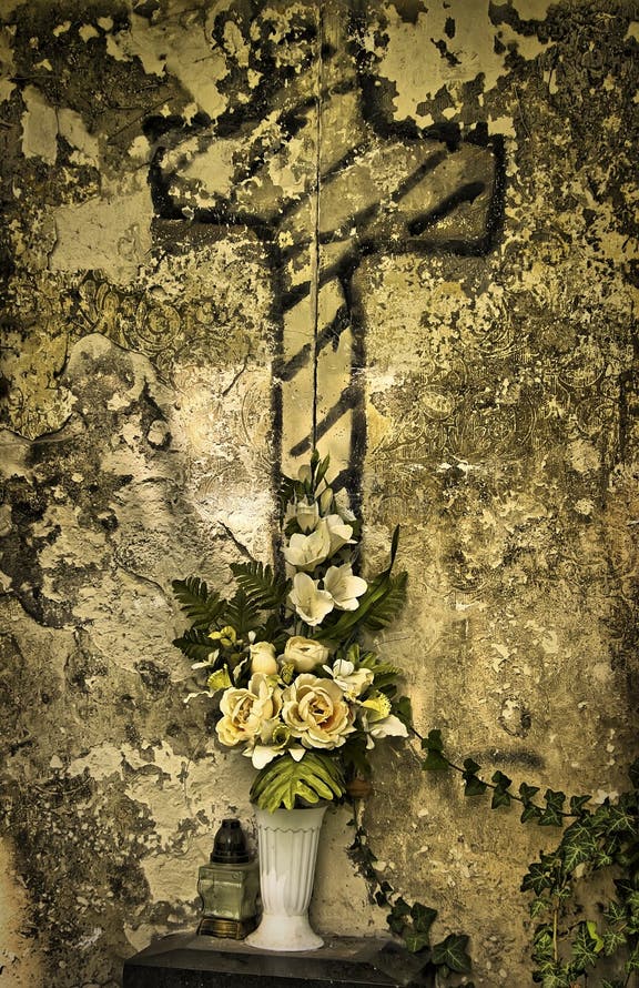 Graffiti cross stock photo. Image of frame, monument - 26090024