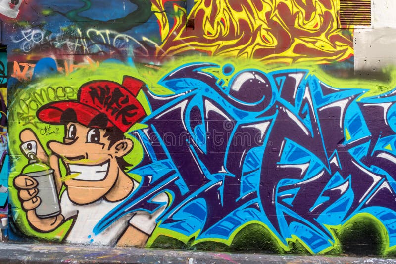 Graffiti De Jet Et De Jeune Homme De Couleur Photo éditorial - Image du ...