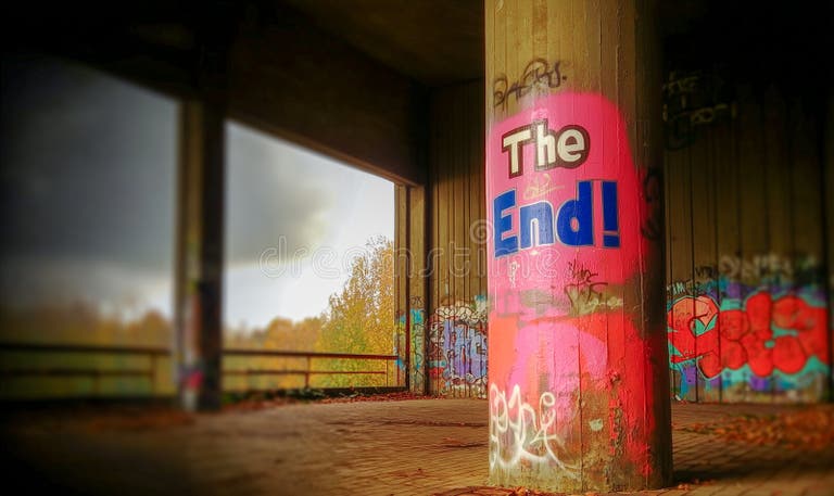 Graffiti on a Derelict Building in a Run Down Area with the Message ...