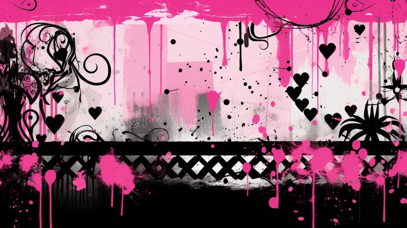 Graffiti Drawing Emo Symbols Background . Painted Graffiti Spray ...