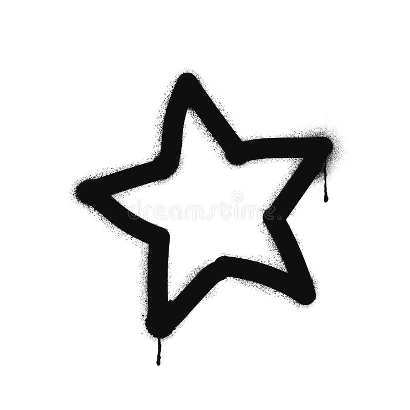 Graffiti Drawing Star Symbol. Painted Graffiti Spray Pattern of Star ...